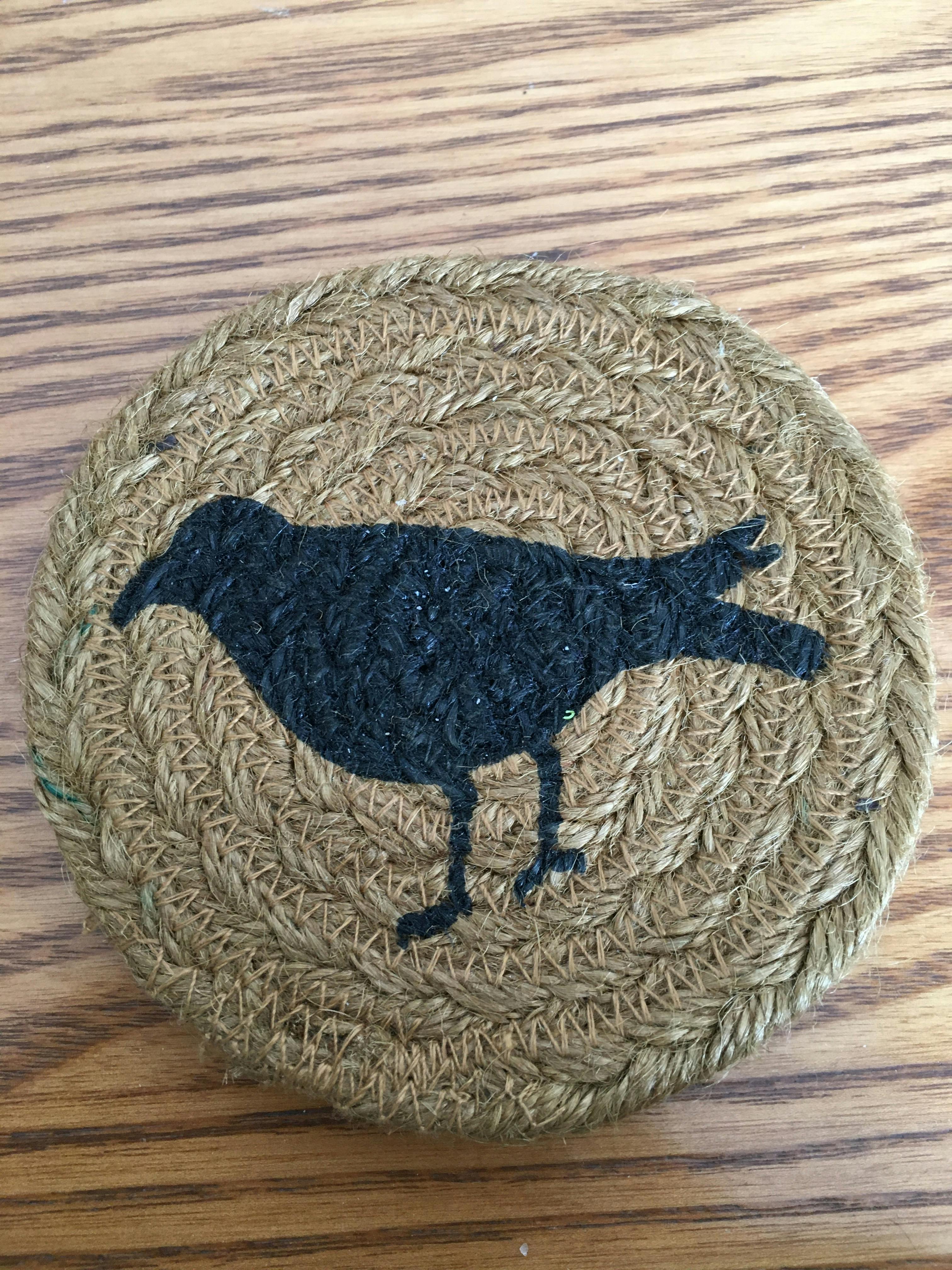 Heritage Farms Crow Jute Stair Tread Oval Latex 8.5x27