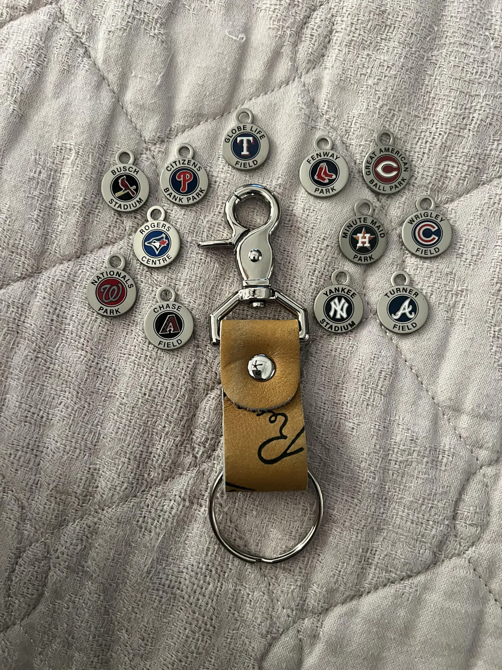 Baseball Glove Keychain from The Wander Club