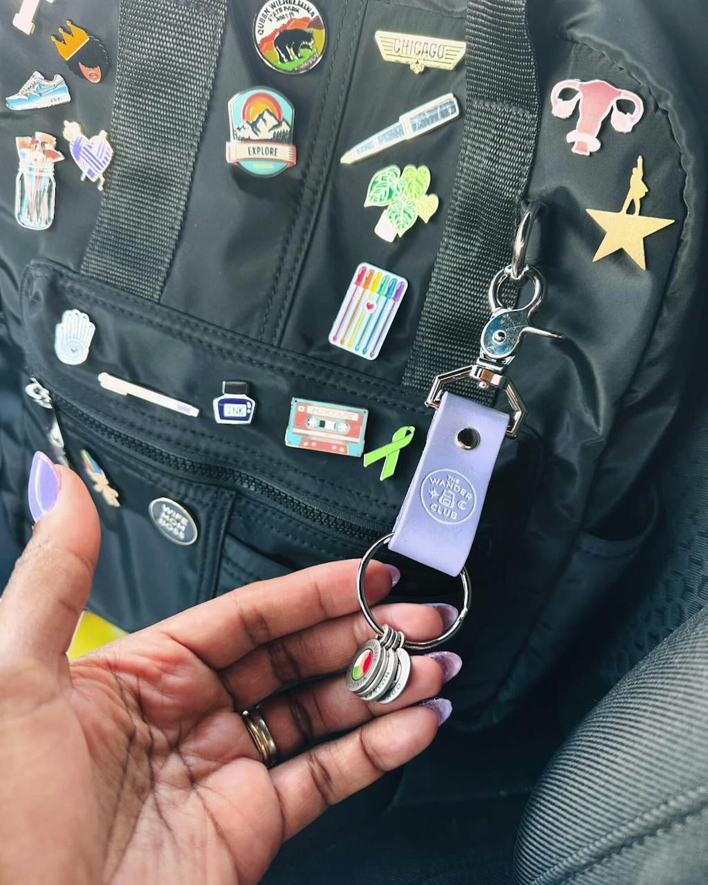 Navy Travel Keychain | The Wander Club