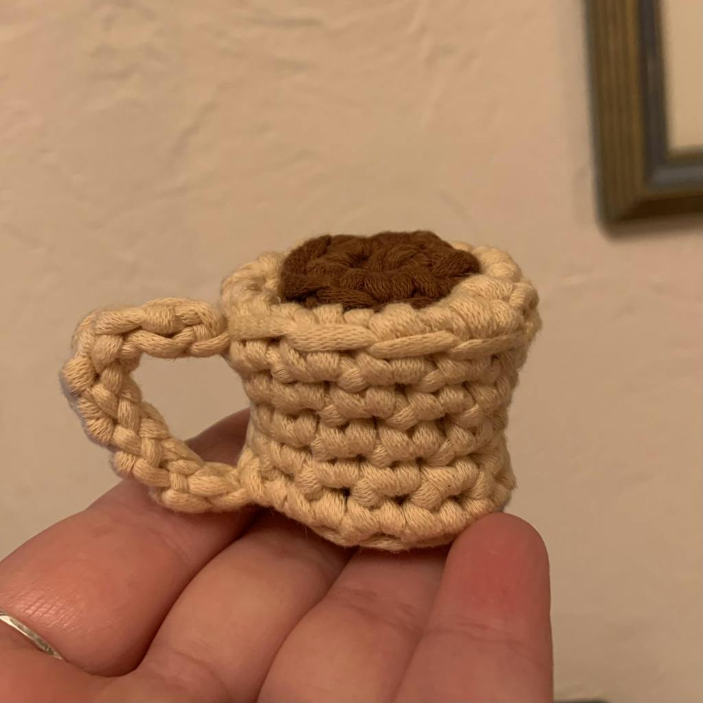 Tiny Coffee Cup Crochet Kit | The Woobles