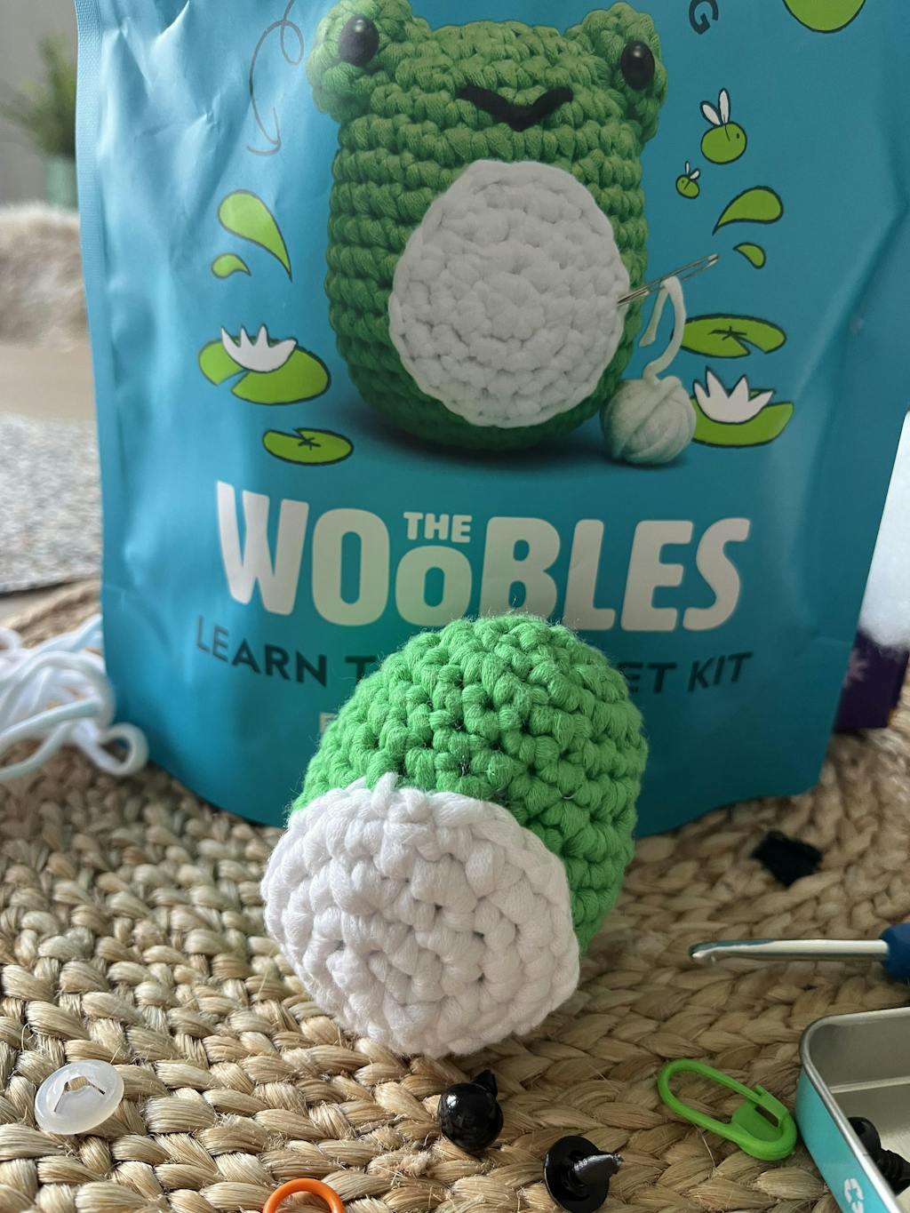 Frog Crochet Kit | Learn to Crochet with The Woobles