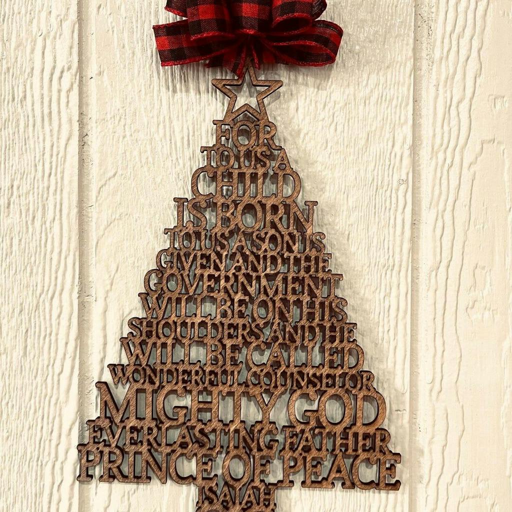 Isaiah 9:6 Christmas Tree - Laser Cut File | svg dxf eps pdf & ai – The ...