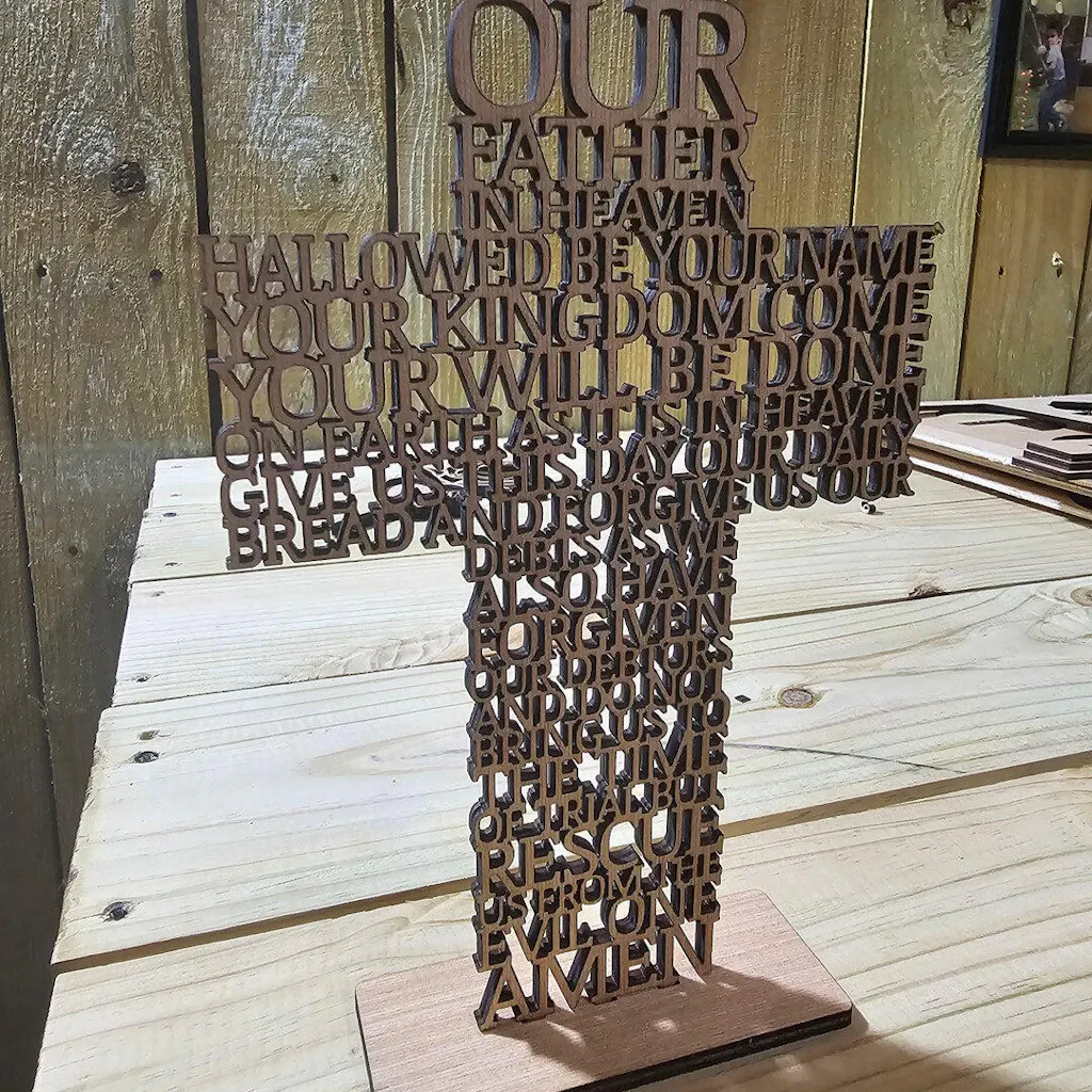 Lord's Prayer (Our Father) Cross Modern Version - Laser Cut File | svg ...