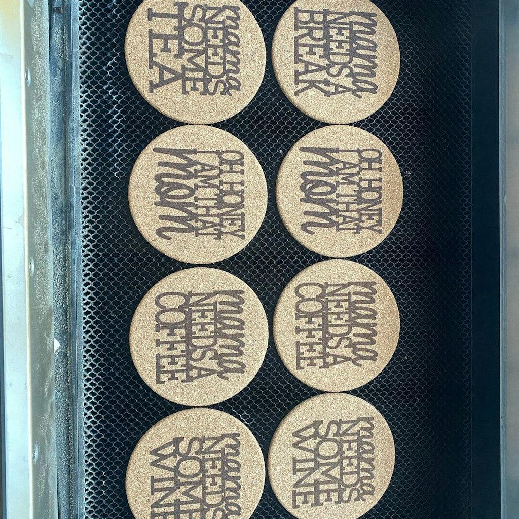 Mom Coasters - Laser Cut File | svg dxf eps pdf & ai – The X Laser Files
