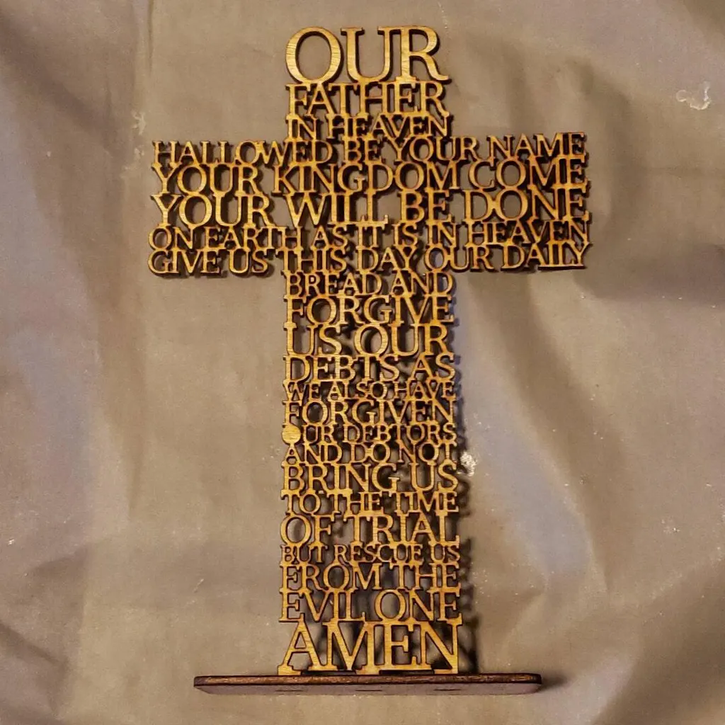 Lord's Prayer (Our Father) Cross Modern Version - Laser Cut File | svg ...