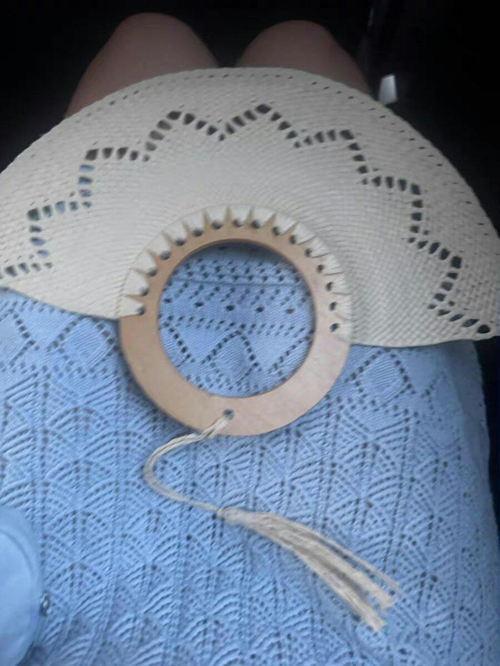 Natural Bamboo Raffia Hand Fan Summer Cooling Fan Wedding Favor – THE ZHAI