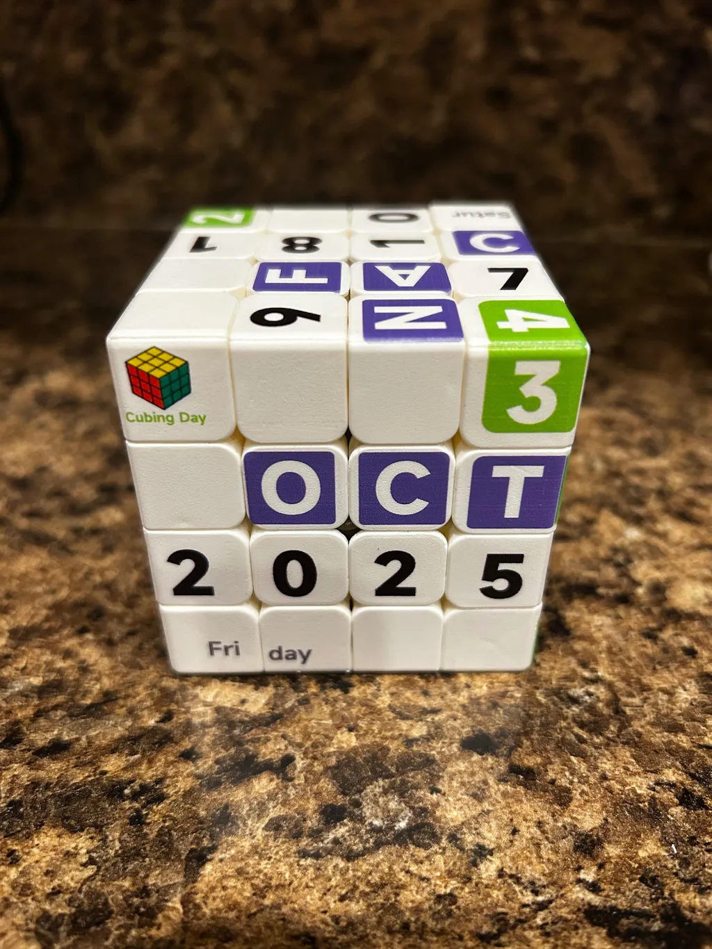 Ziina Calendar Cube 4x4 V2 – TheCubicle
