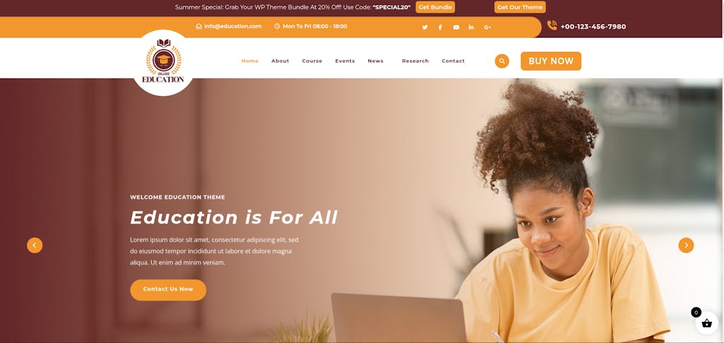 Education WordPress Theme | Create Education Website – ThemeIgnite