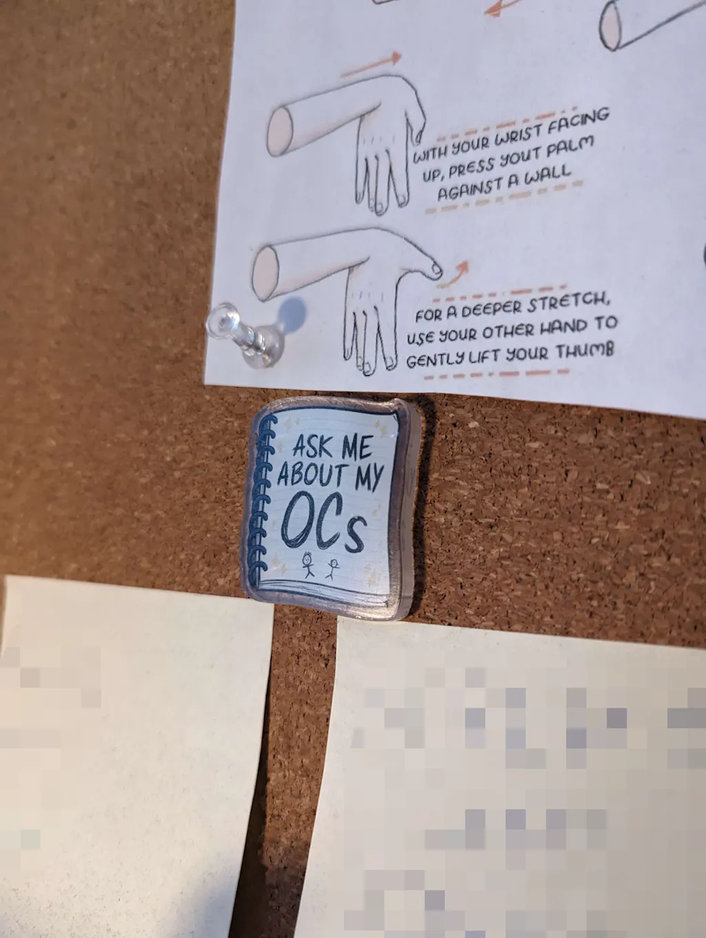Ask Me About My OCs 1.5" Acrylic Pin – TheStarfishface