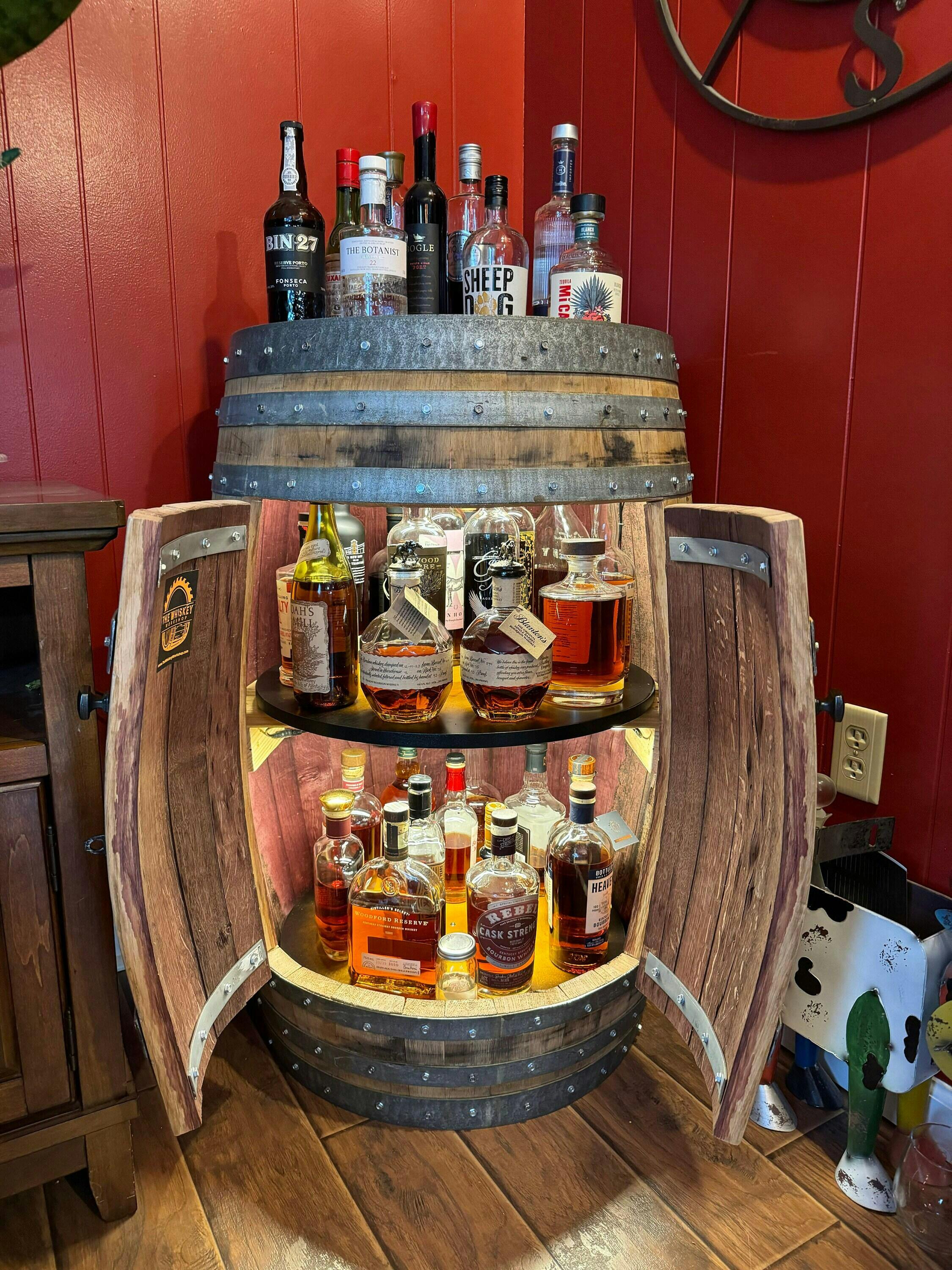 Build your own whiskey barrel cabinet kit. Includes all specialty hard ...