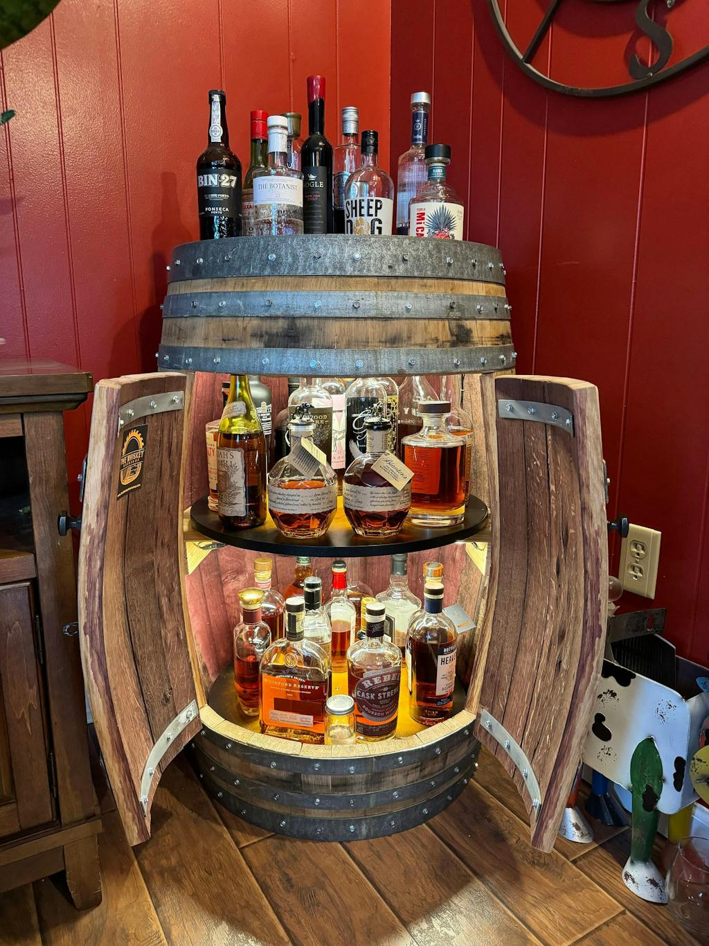 Build your own whiskey barrel cabinet kit. Includes all specialty hard ...