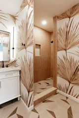 Neutral Palm Leaves Wallpaper for walls | ThinkNoirWallpaper