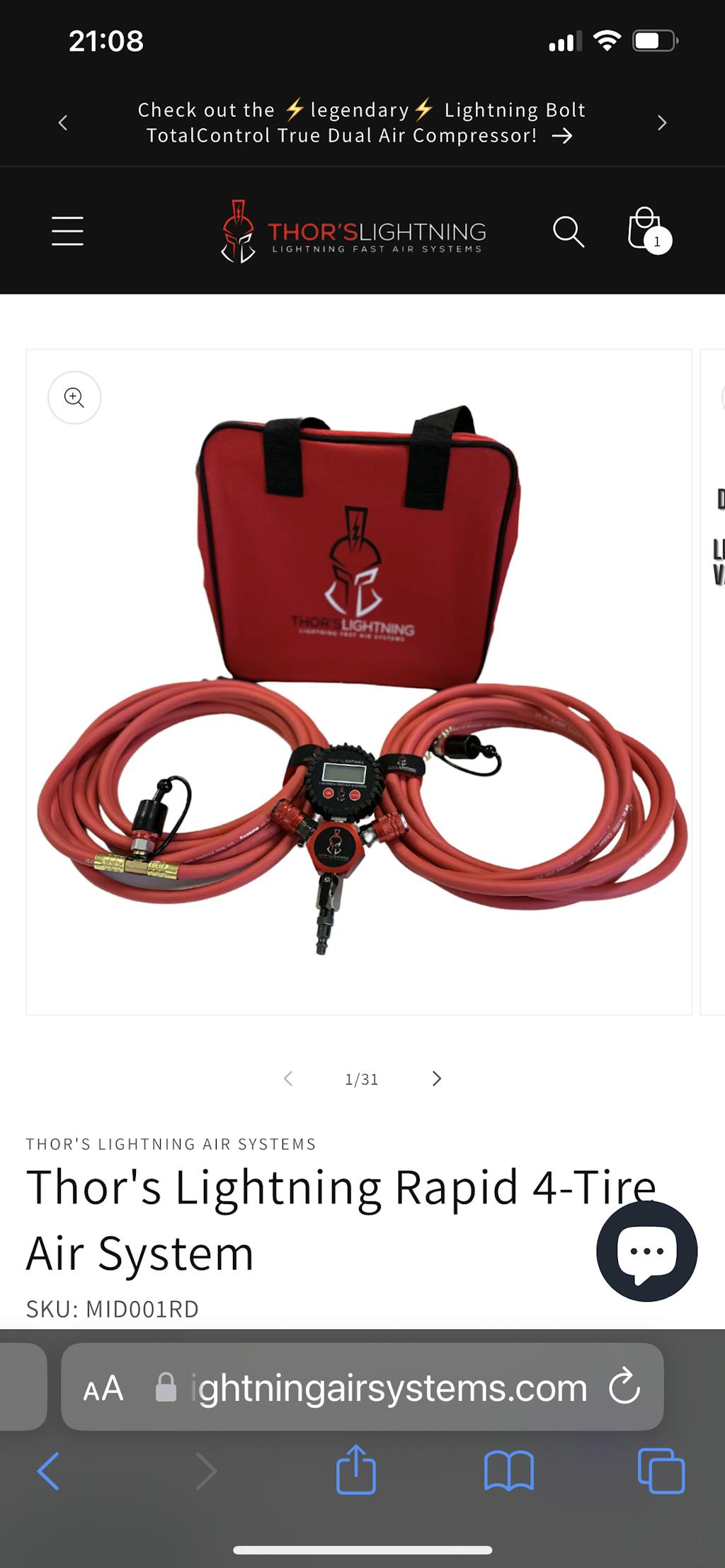 Thor's Lightning Bolt Portable 12v True Dual Air Compressor 10.6 CFM ...