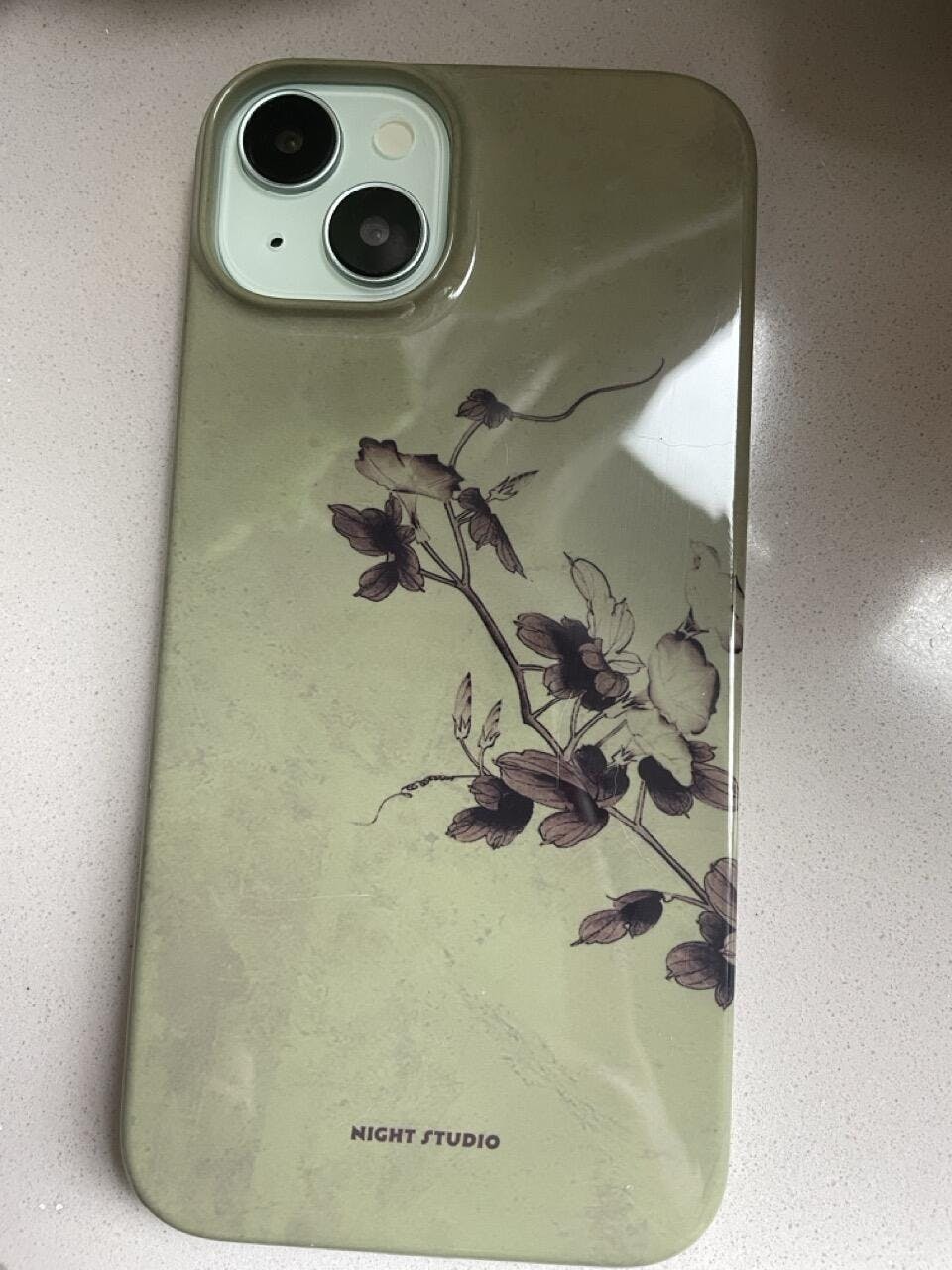 「Chinoiserie」Green flower branch Traditional Chinese Painting | Phone ...