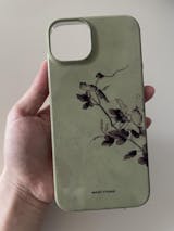 「Chinoiserie」Green flower branch Traditional Chinese Painting | Phone ...