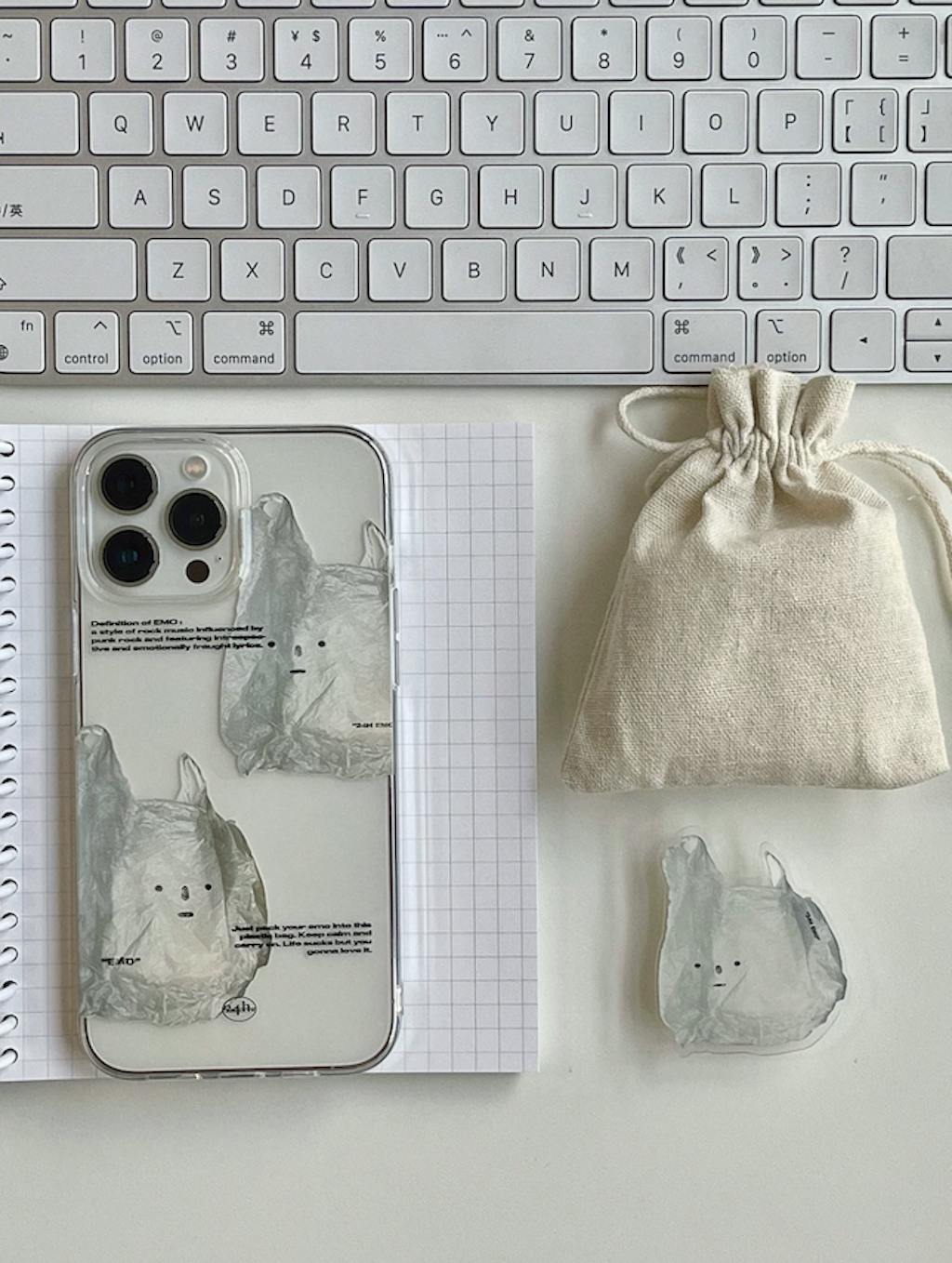 Sad Garbage Bag Phone Case | iPhone Case | Three Fleas