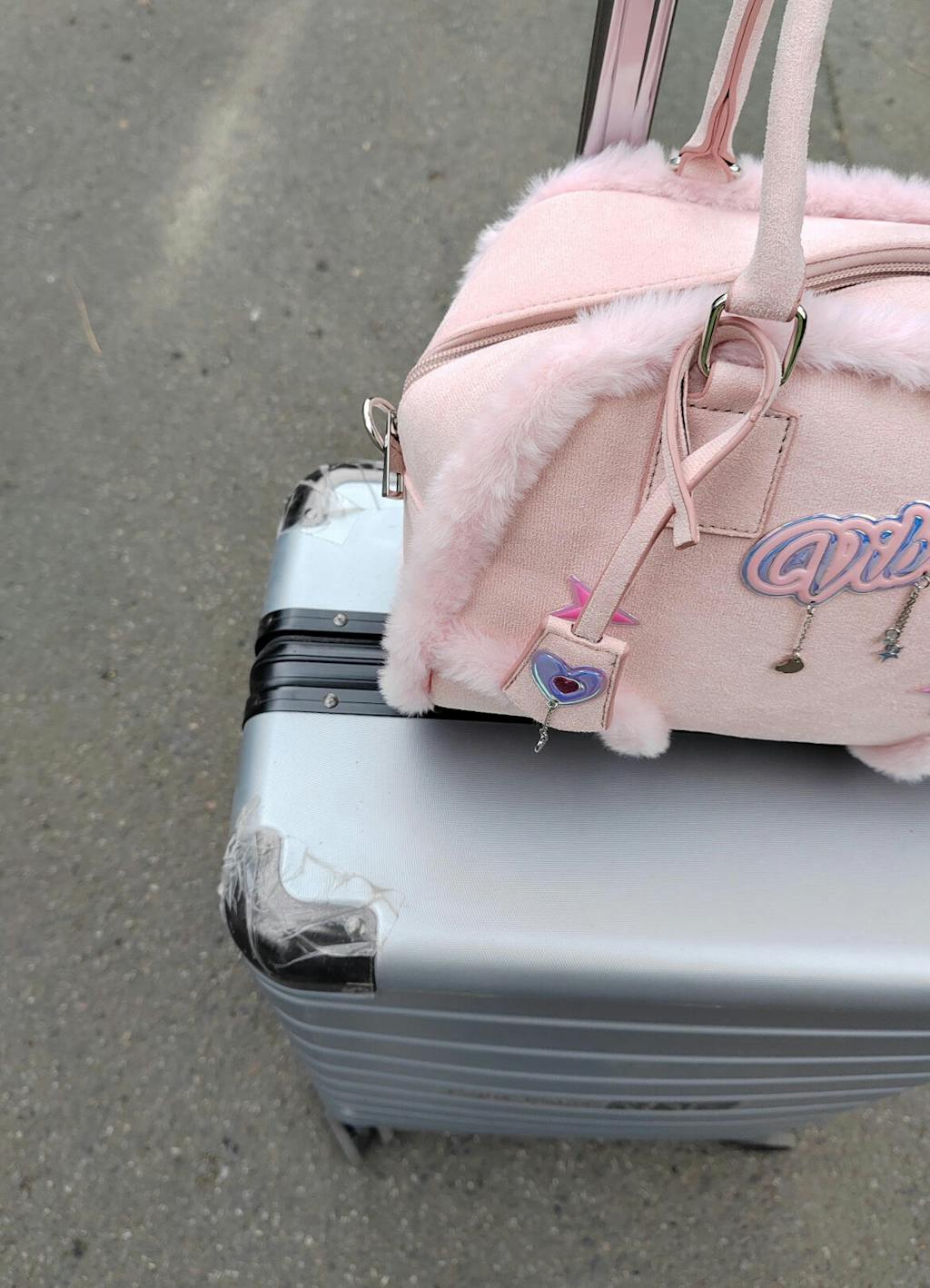 Pink Plush Crossbody Handbag | Bag | Three Fleas