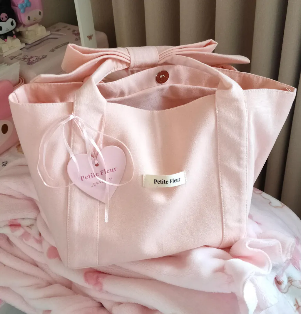 Pink Bow Shoulder Bag | Bag | Three Fleas