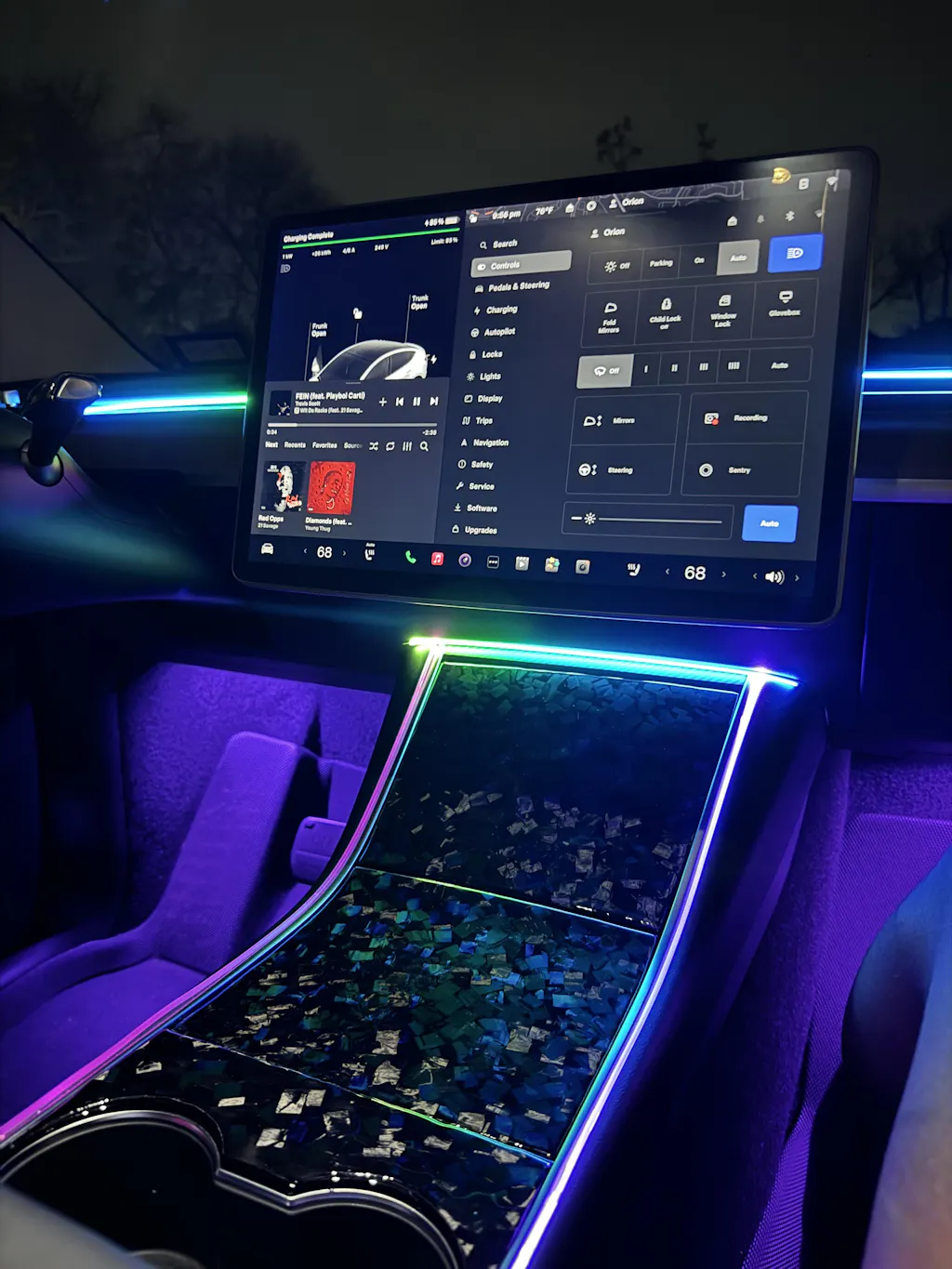Tesla ambient light for Model3 ModelY (2019-2024) Diamond kit