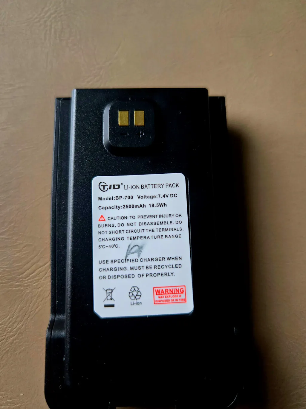 Rechargeable 2500mAh Li-ion Battery for TD-H8 2nd-gren 3rd-gem – Tidradio