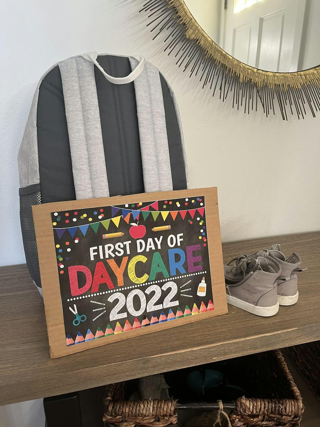 First Day of Daycare 2025 School Sign | TidyLady Printables