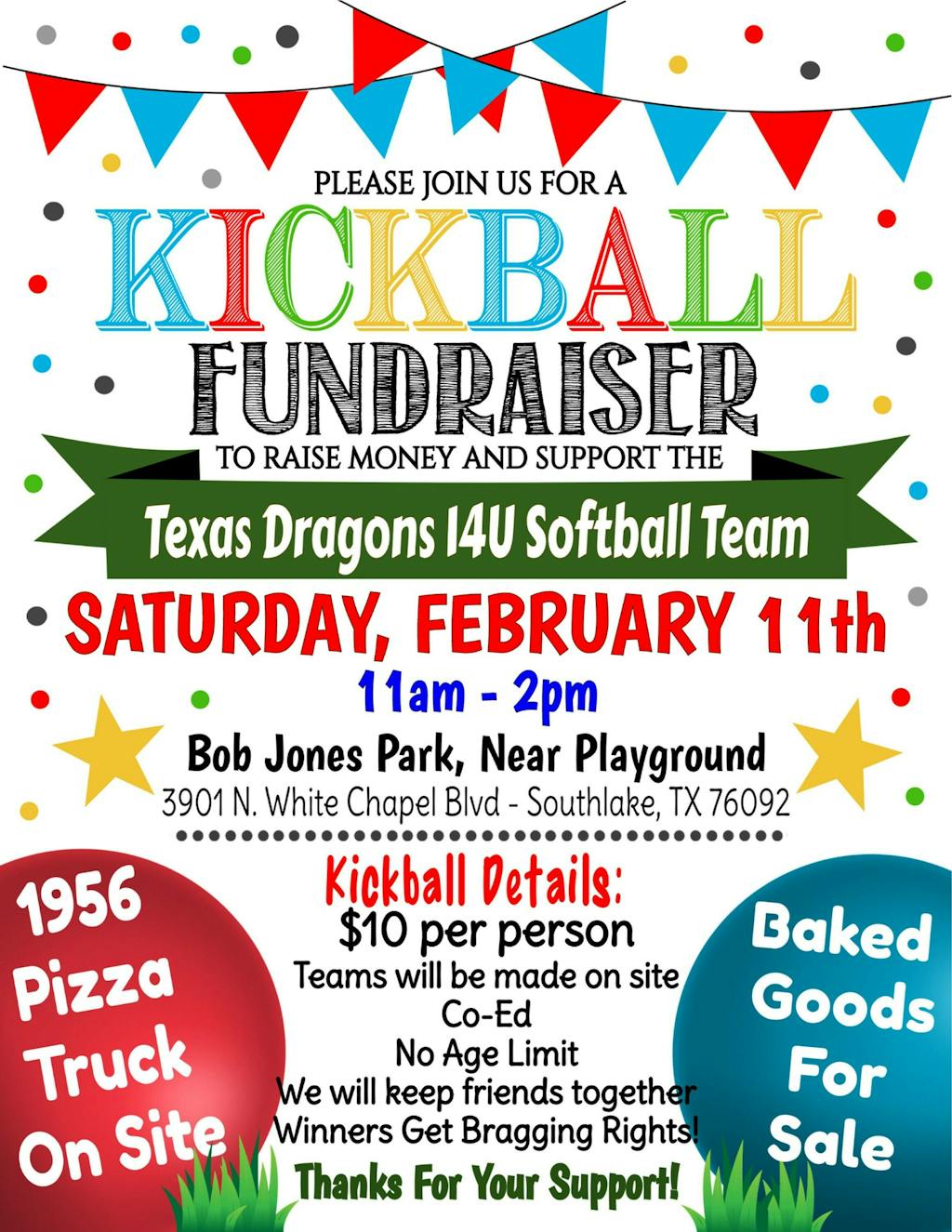 Kickball Fundraiser Flyer | TidyLady Printables
