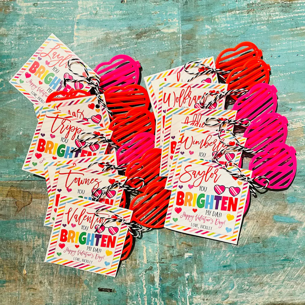 Valentine's Gift Tag For Sunglasses | TidyLady Printables