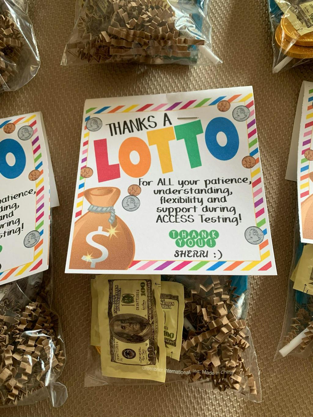 Lottery Gift Tags, Thanks a lotto for all that you do — TidyLady Printables