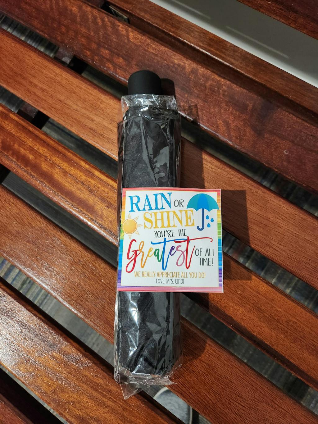 Umbrella Gift Tag, Teacher Staff Employee Appreciation Week — TidyLady ...