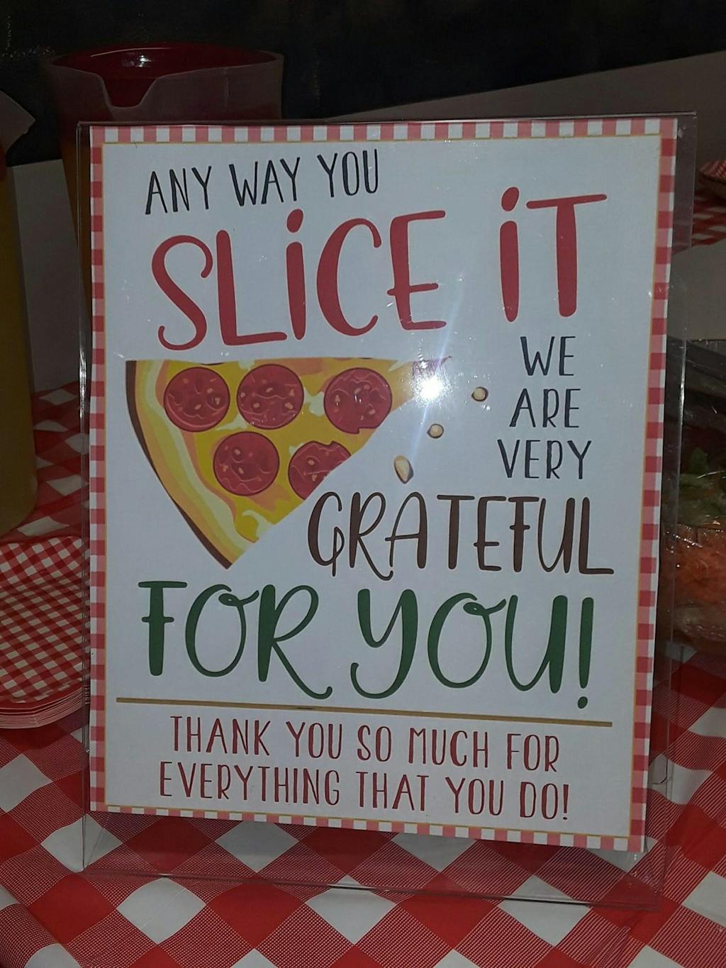 Pizza Teacher Appreciation Sign | TidyLady Printables