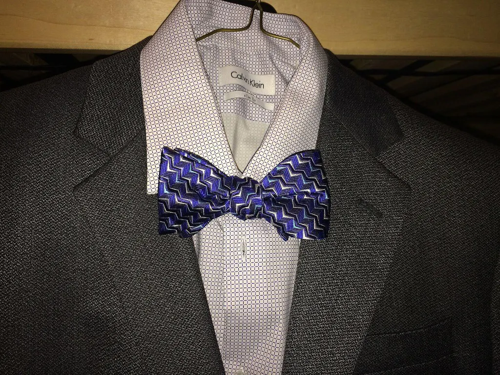 Bright Blue Geometric Self-Tie Bow Tie | Shop at TieMart – TieMart, Inc.