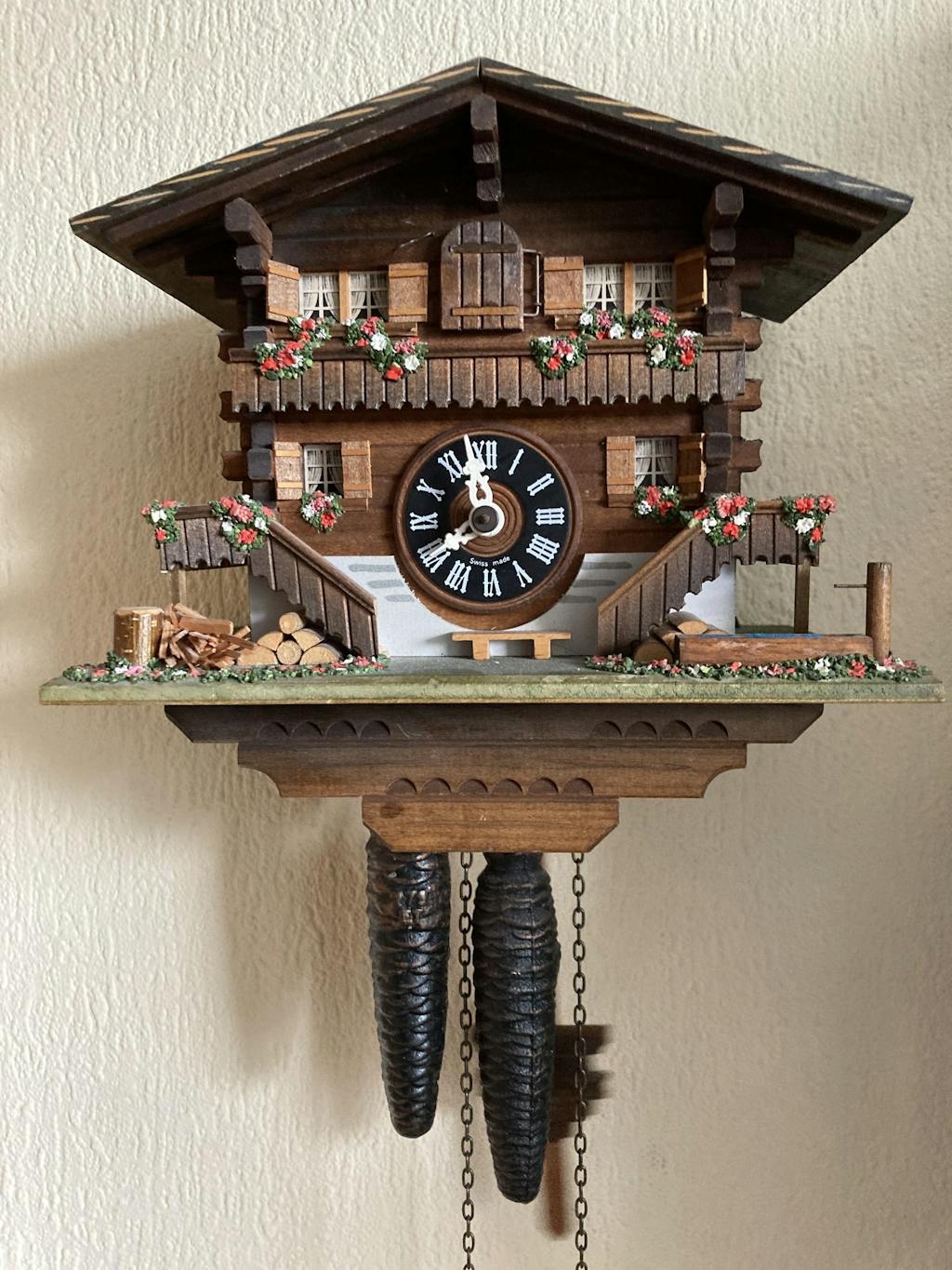 Loetscher - Classic Brienz Chalet Swiss Cuckoo Clock - Made in Switzer ...
