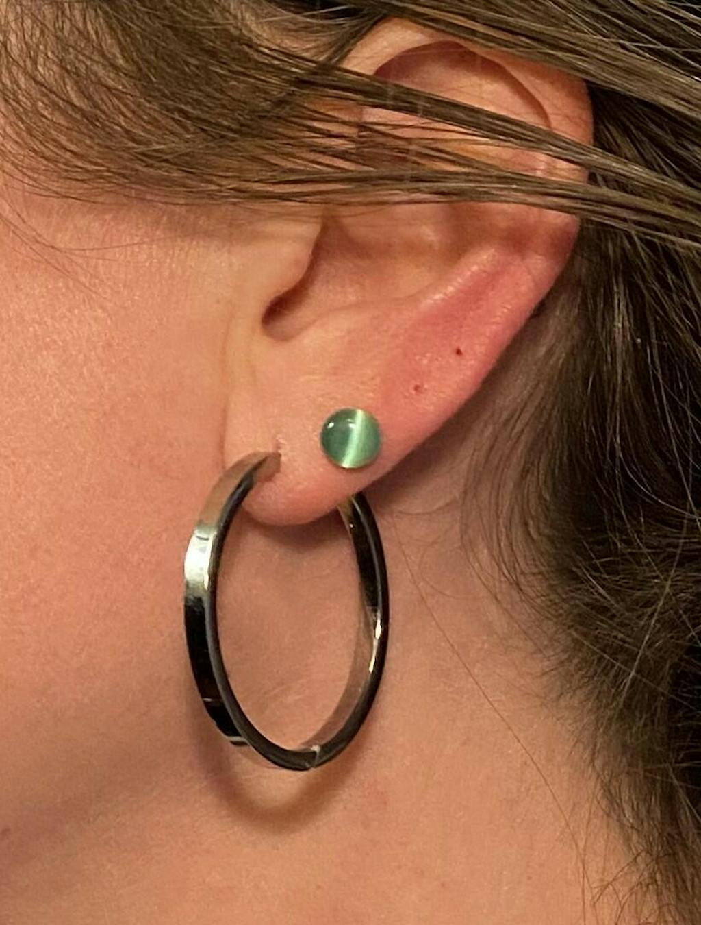 Tini Lux Hypoallergenic Titanium Small Square Endless Hoops | Small ...