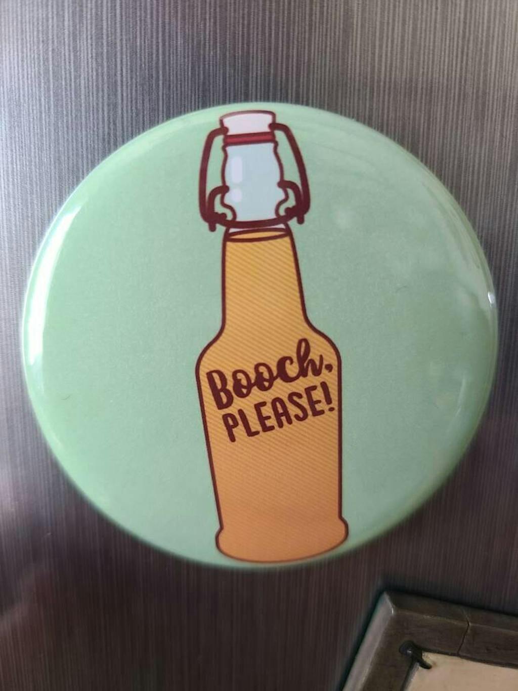 Kombucha Fridge Magnet or Pinback Button "Booch, Please!" – TinyBeeCards