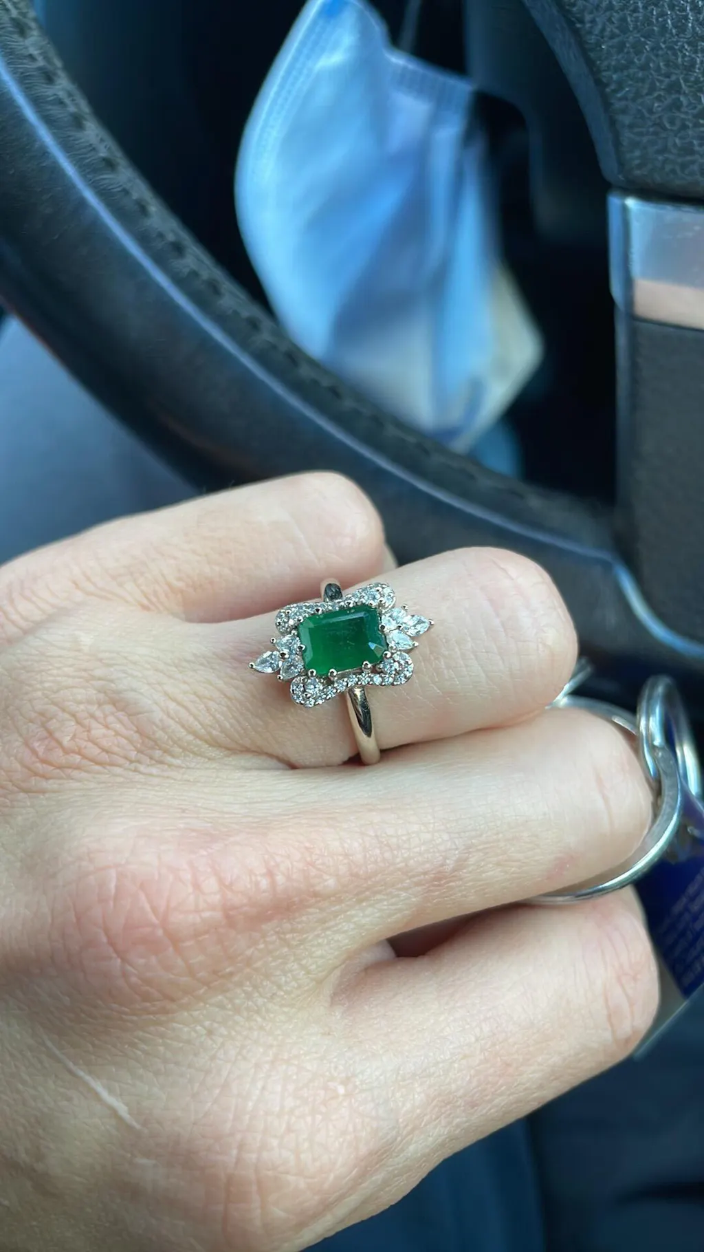 Eleanor Emerald Diamond Ring in 14K, 18K Gold and Platinum