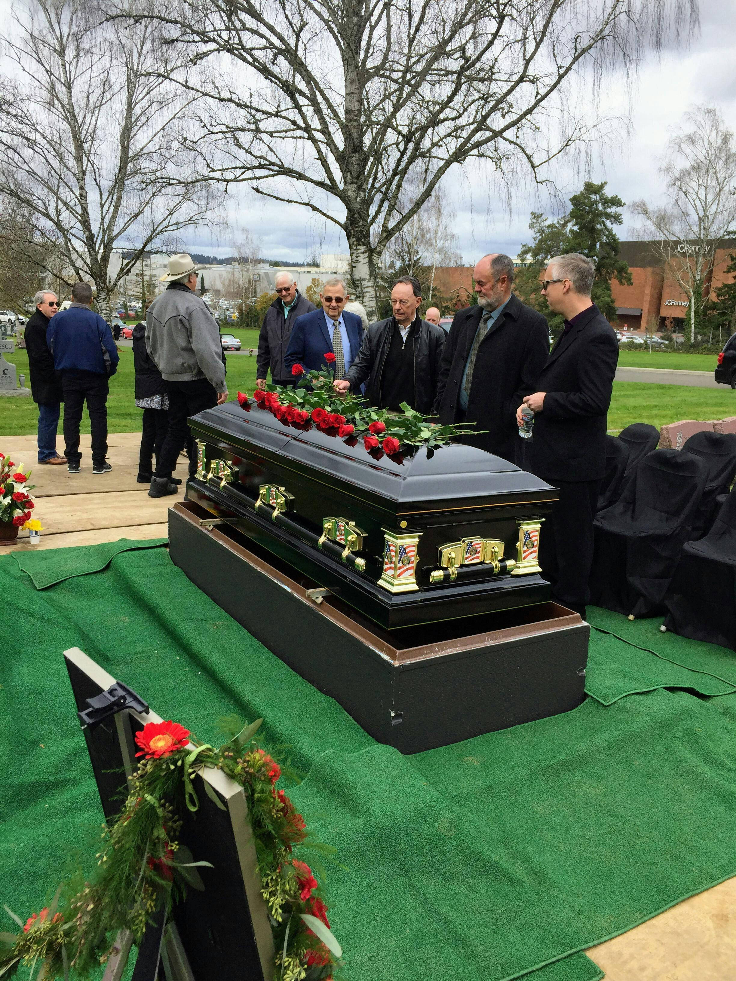 70% Discount on Dark Blue Steel Navy (Coffin) Casket - Titan Veteran ...