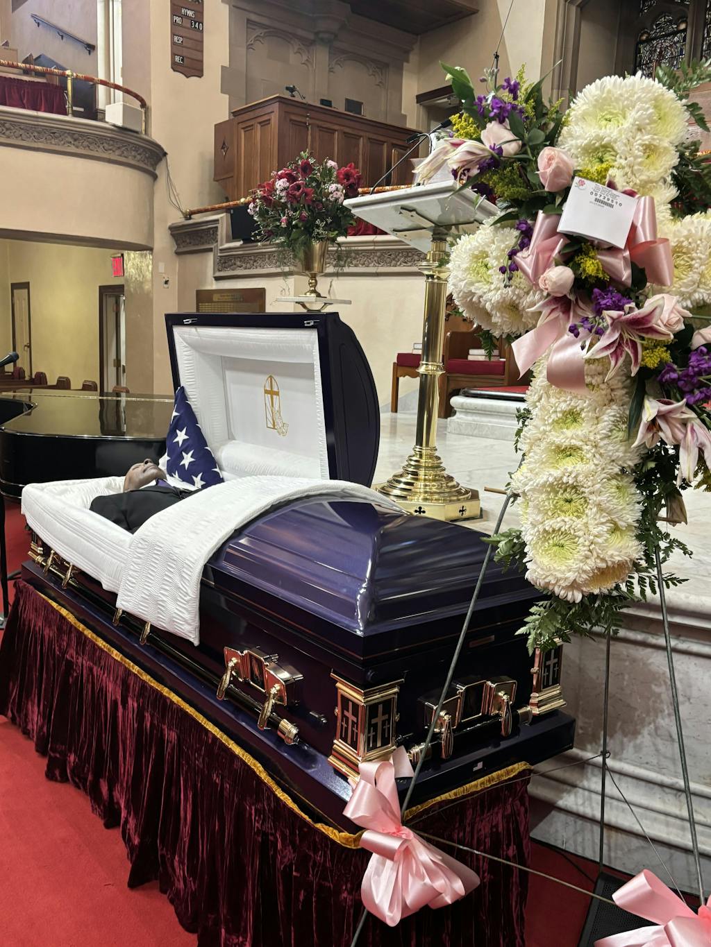 Only $1,999 - Titan Black and Gold Cross - Black Steel Religious Casket ...