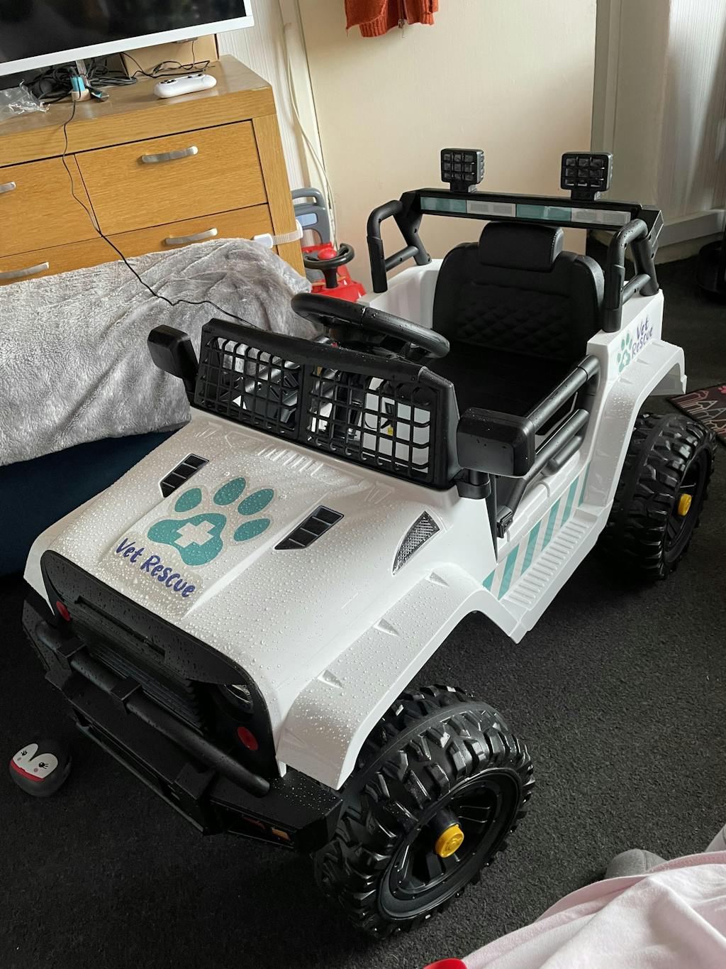 Buy 12V Kids Electric Ride On Vet Rescue Jeep Car With Costume