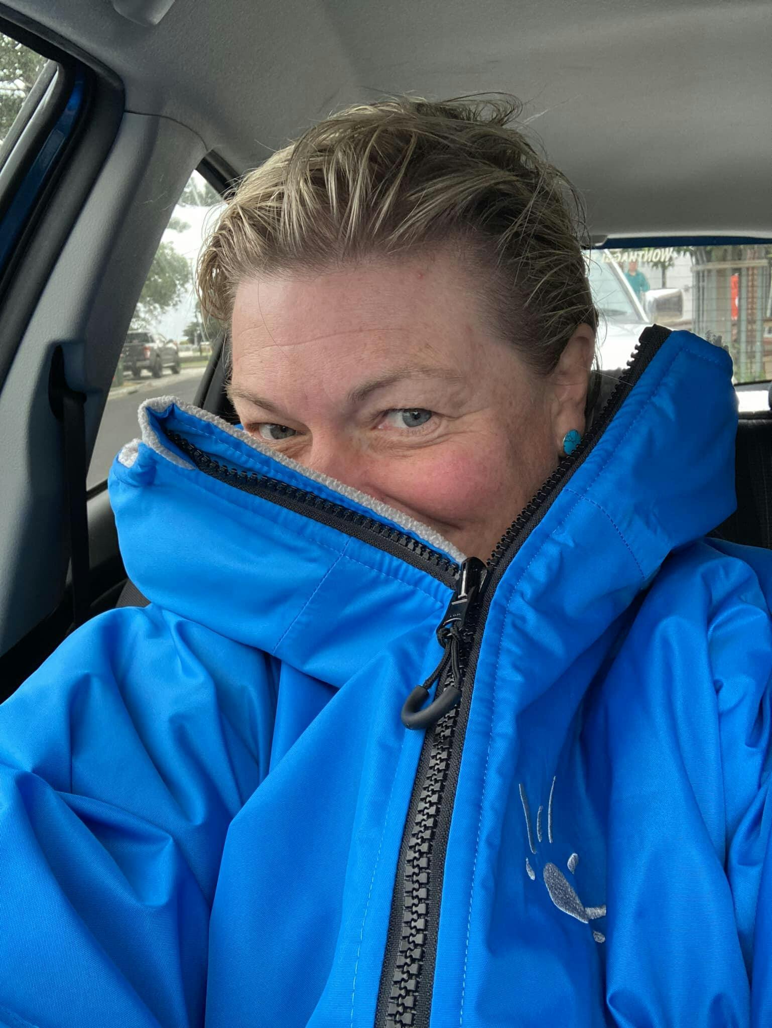 Ultra Warm Fleece Lined Weatherproof Jacket / Outdoor Changing Robe in ...