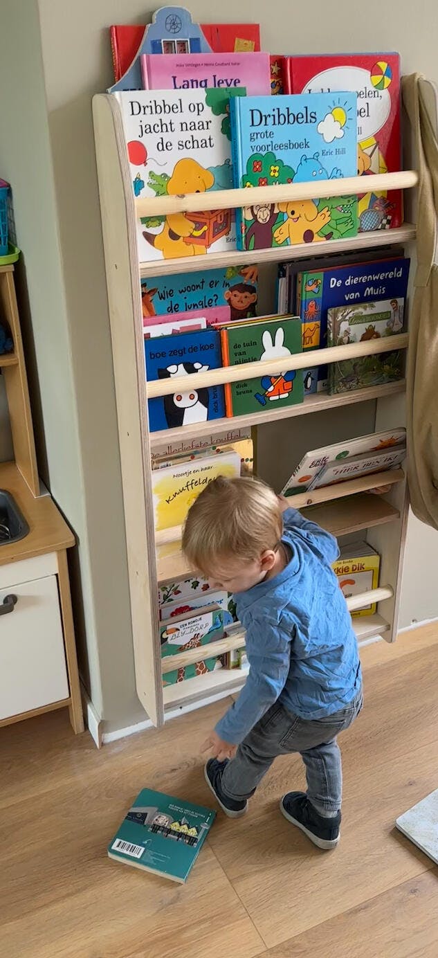 Shelfie montessori boekenrek kinderkamer | 5 planken - blank – toddie.nl