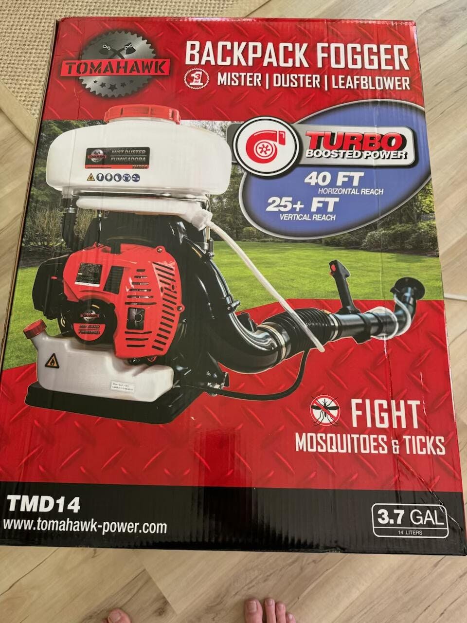 PRE-ORDER: 3.7 Gal Turbo Boosted Backpack Mosquito Fogger Leaf Blower ...