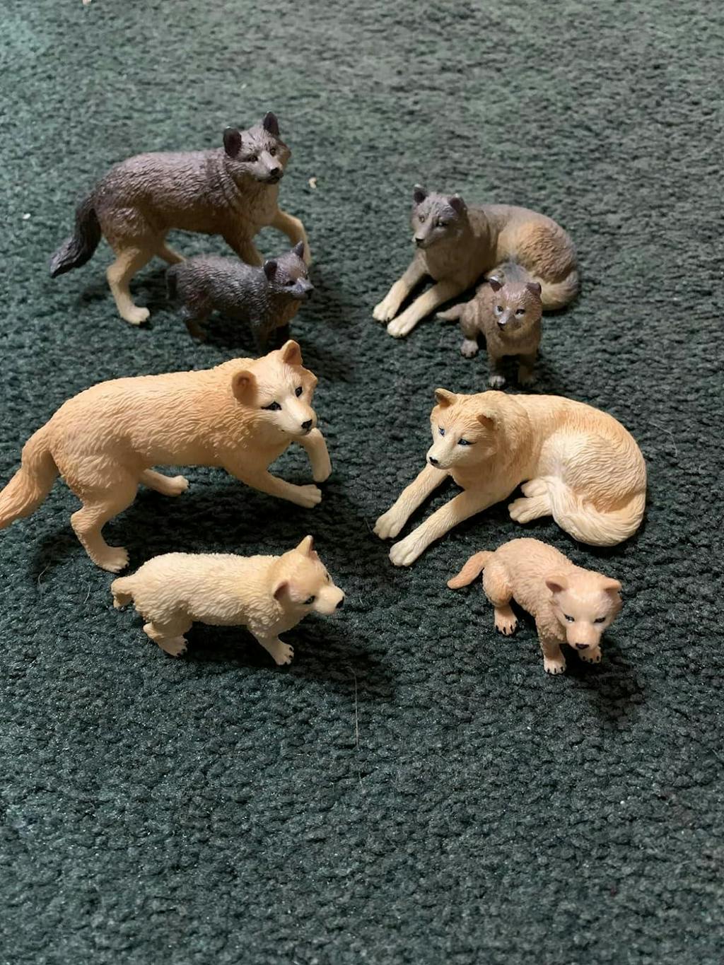 Toymany 8PCS Wolf Figurines Playset | Animal Figurine Toy