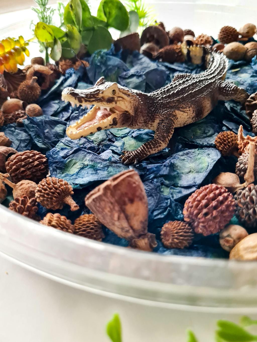 Toymany Black Caiman Figurine | Realistic Animal Figurine Toy