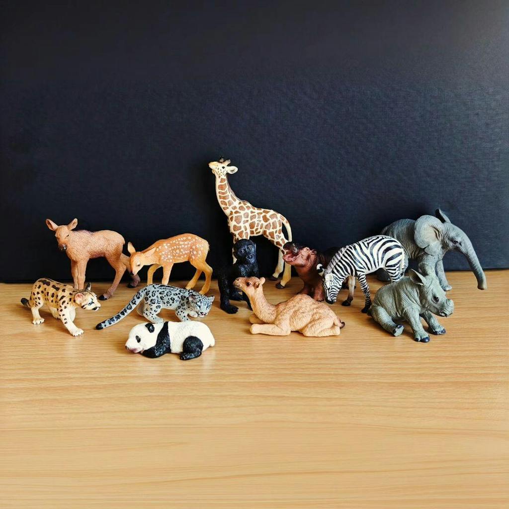 12PCS Mini Wildlife Animal Figurines Playset | Animal Figurine Toy