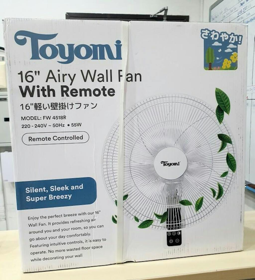 Toyomi 16" Wall Fan with remote FW 4518R | TOYOMI