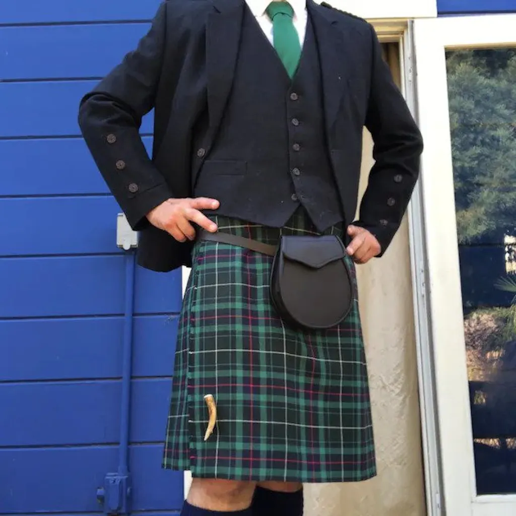 Custom Made Black Scottish Utility Kilt For Men | Scotland Clothing