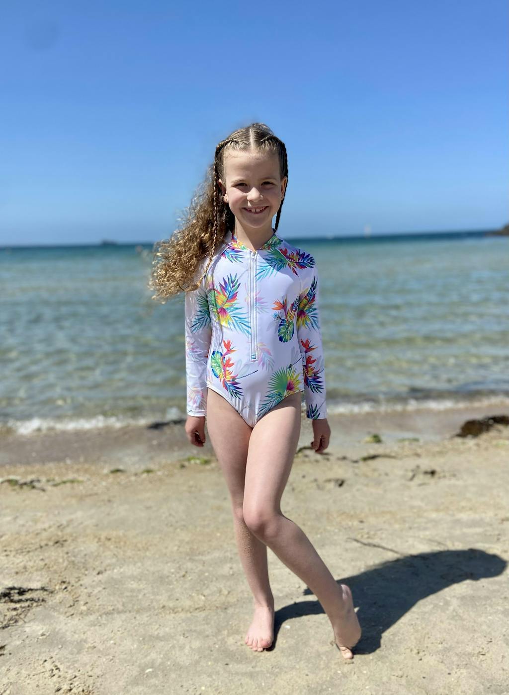 Girls Long Sleeve Swimsuit | Kids Swimwear Australia | Girls Swimsuit ...