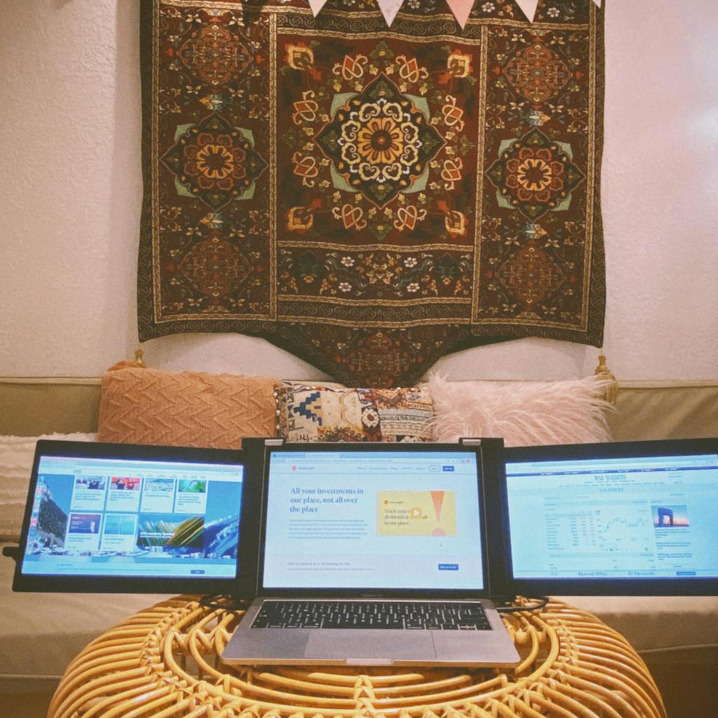 Tropire Tri-Screen| Attachable Laptop Monitor Workstation | Full HD ...