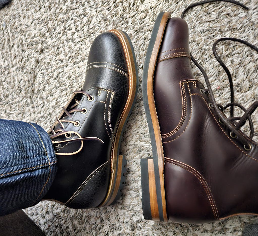 Black Waxed Flesh | Cap Toe – Truman Boot Co.