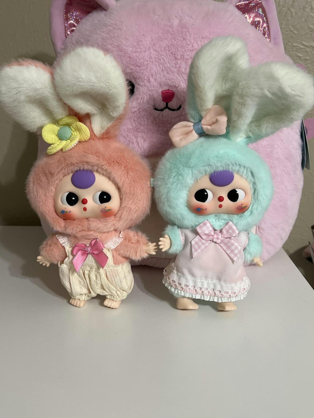 Baby Three Rabbit Macaron Cute Bunny Plush Series Blind Box